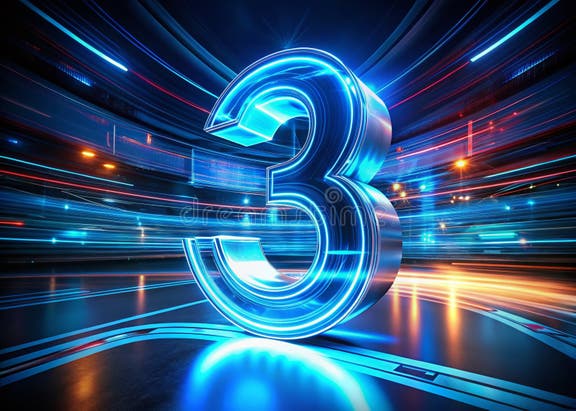 Dynamic 3D Blue Date Display a Stunning Long Exposure for Modern ...