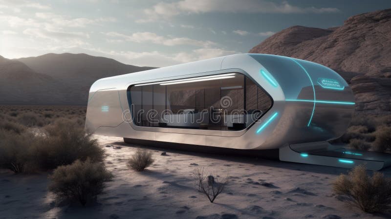 Ultra-smart 3D-printed Home with Green Tech and Robotic Helpers Stock ...