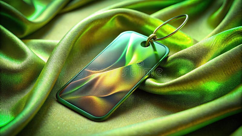Stunning Macro Closeup of Modern ID Tags with Glass Accents Earthy ...