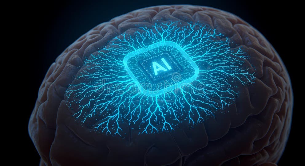 Experience the Future of Intelligence with AI Powering the Human Brain, a Symbol of Innovation ...