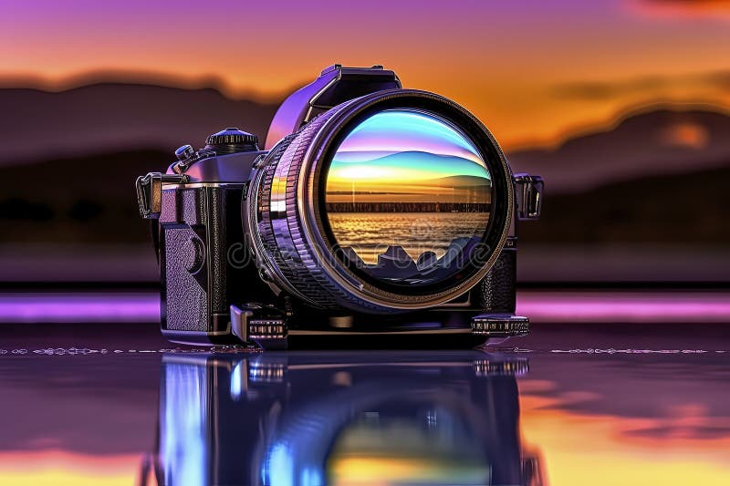 Experience the Future of Photography with AI Camera Artwork. Vibrant ...