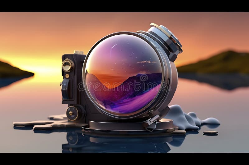 Experience the Future of Photography with AI Camera Artwork. Vibrant ...