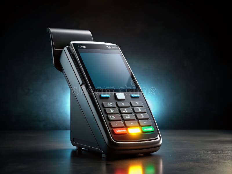 Sleek Mobile POS Terminal Mockup LowLight Design for Seamless Digital ...