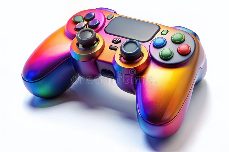 Vibrant Gradient Joystick a Stunning 3D Render of a Portable Game ...