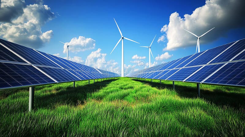 Experience the Future of Renewable Energy with Fields of Solar Panels ...