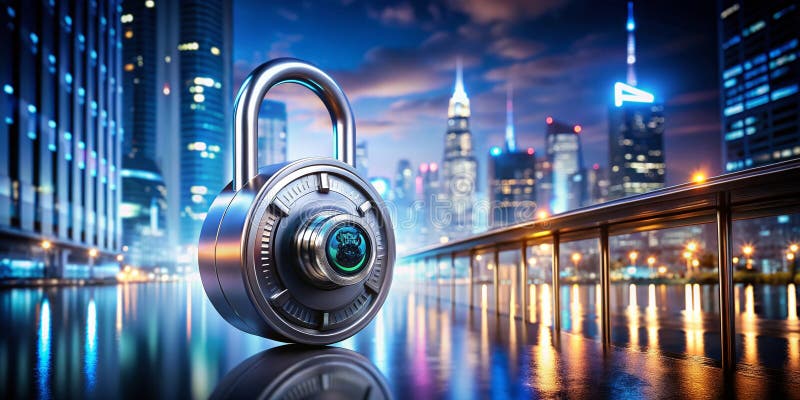 FutureProof Security a Sleek Digital Lock with Intricate Mechanisms ...