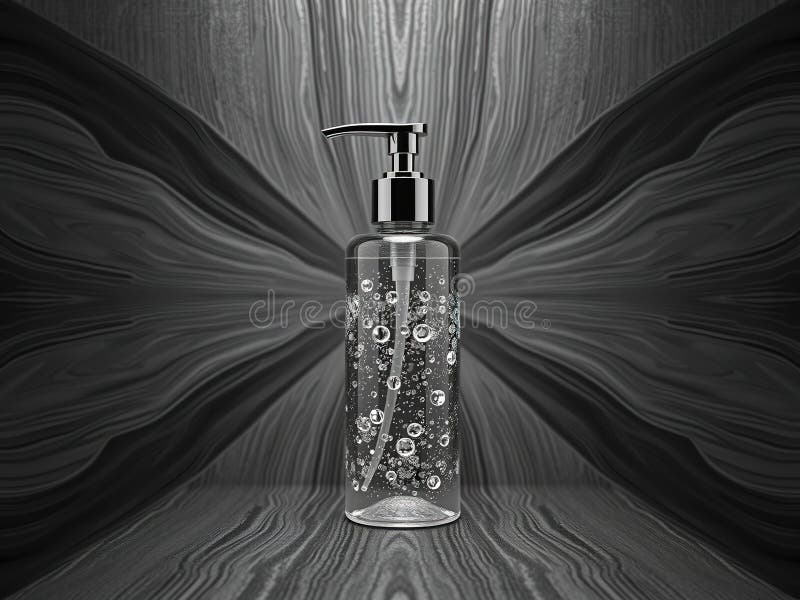 Elegant Minimalist Shampoo Pump Bottle a Futuristic Skincare Product ...