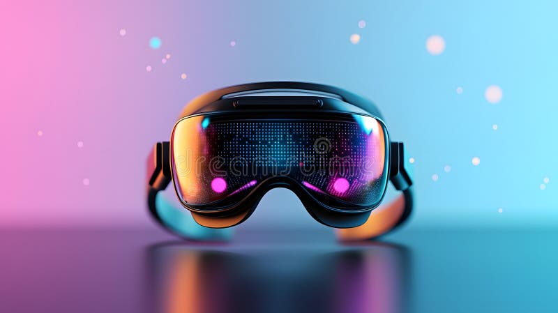 Experience the Future: Sleek Augmented Reality Headset with Vibrant ...