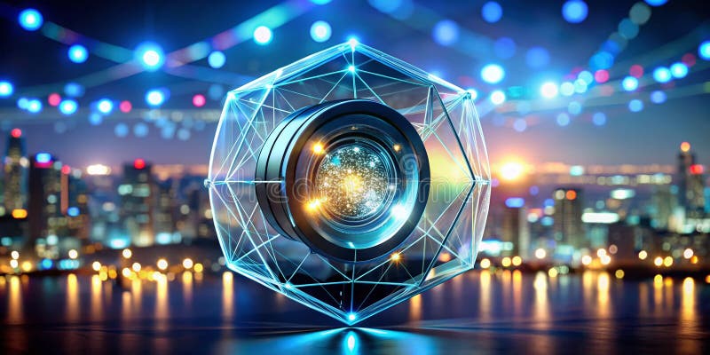 Advanced Panoramic Security System a Premium Illustration of ...