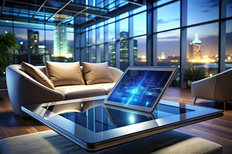 Experience the Future of Technology in a Sleek Modern Lounge a ...