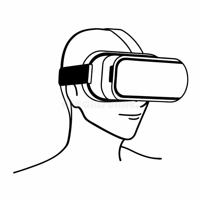 Experience the Future: Virtual Reality Headset in Action Stock ...
