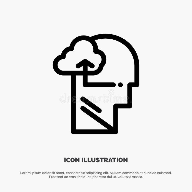 Experience, Gain, Mind, Head Line Icon Vector Stock Vector ...