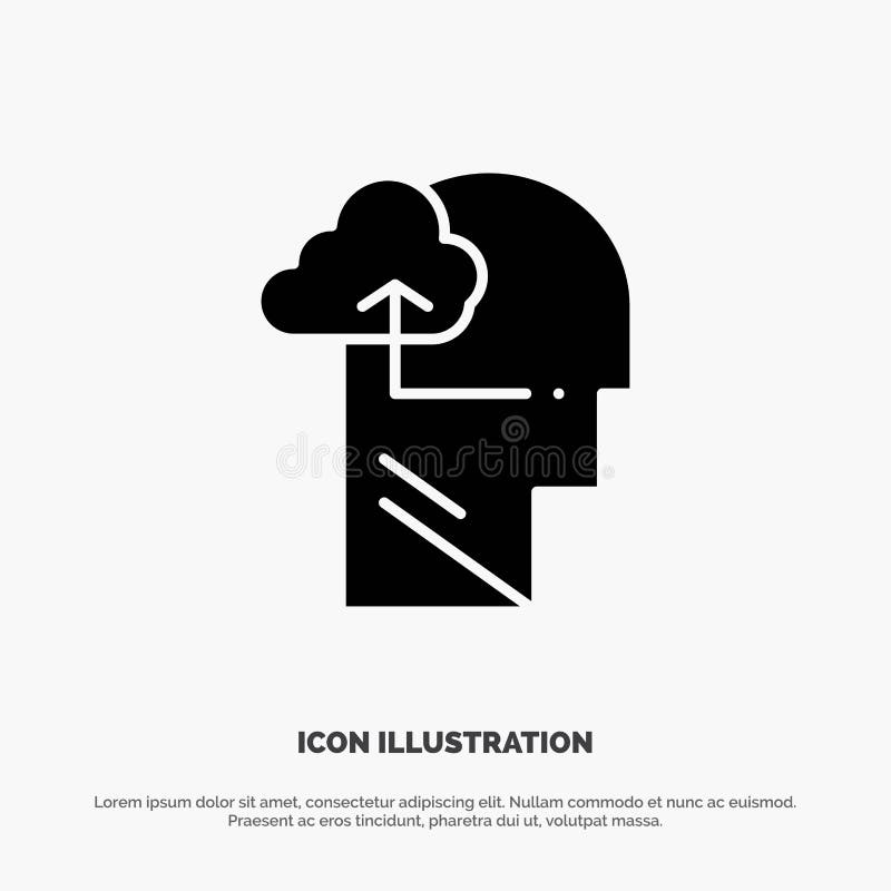 Experience, Gain, Mind, Head Solid Glyph Icon Vector Stock Vector ...