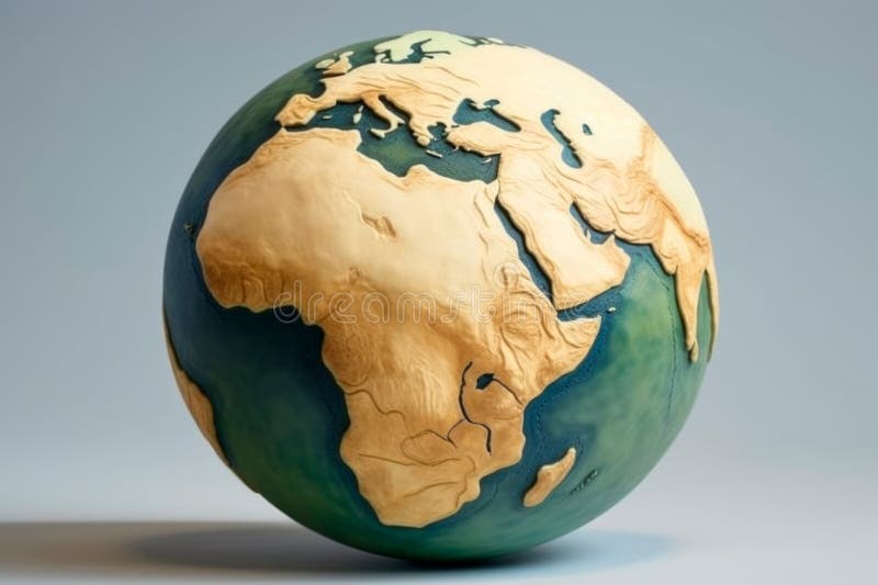 Global Perspective: Isolated Earth Globe on a White Background Stock ...