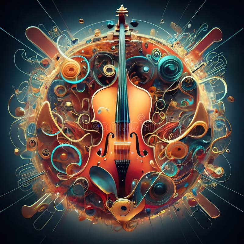 Digital Art Harmonizing Music and Sound Stock Illustration ...
