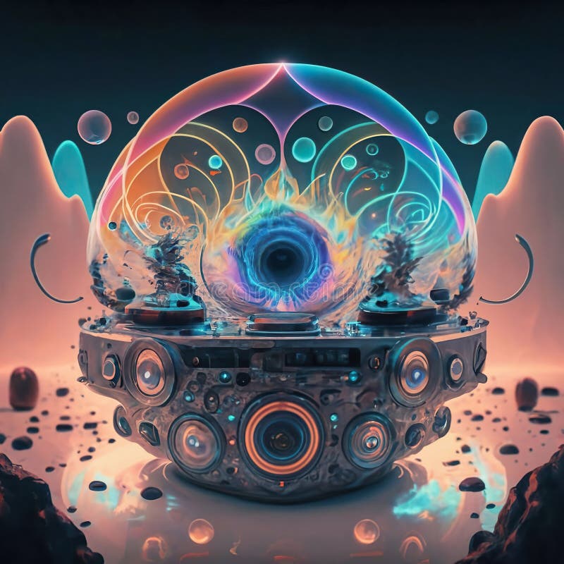 Digital Art Harmonizing Music and Sound Stock Illustration ...