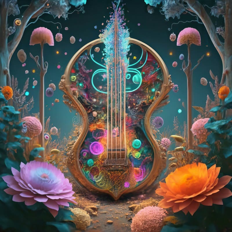 Digital Art Harmonizing Music and Sound Stock Illustration ...