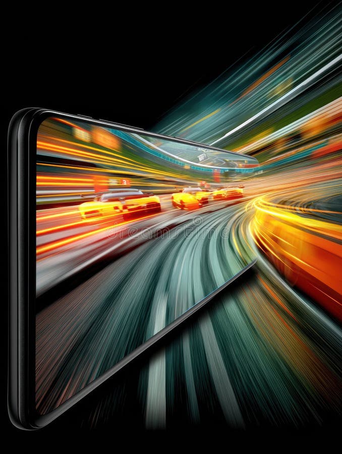Experience Intense Racing Gameplay on a Futuristic Smartphone with ...