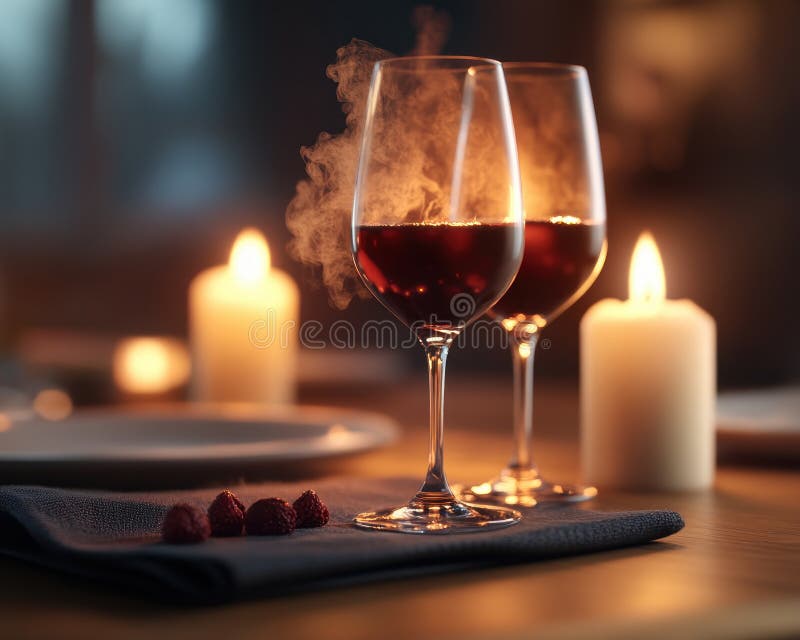 Experience the Intimate Warmth of a Romantic Evening with this Close-up ...