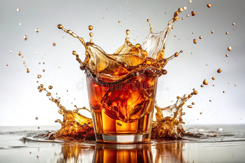 A Stunning 4K Iced Tea Splash Vibrant Burst of Summer Refreshment for ...