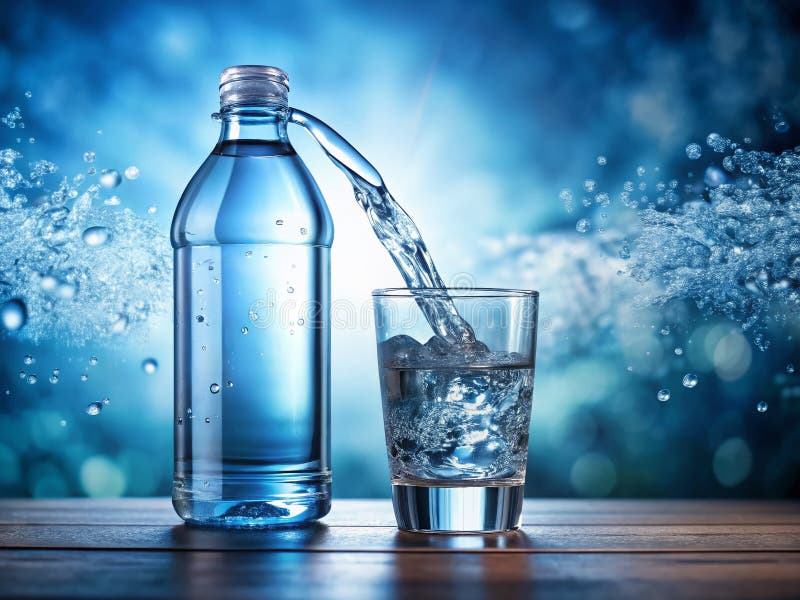 Quenching Your Thirst a Refreshing Visual of Water Pouring into a Glass ...