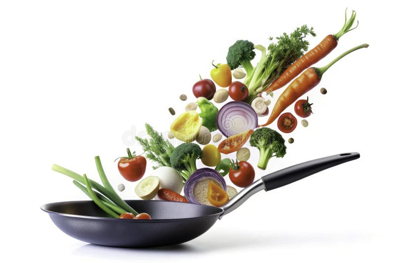 Whimsical Flying Vegetables a Vibrant Celebration of Healthy Cooking ...