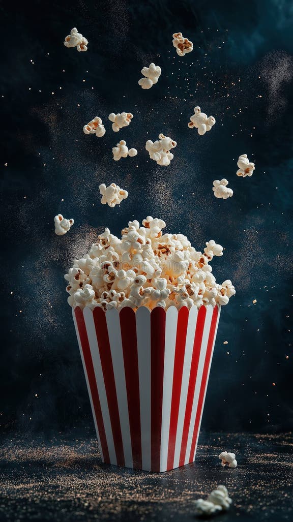 Deliciously Fluffy Popcorn, a Cinematic Classic Stock Illustration ...