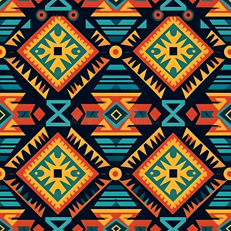 Experience Joyful Energy through Seamless Aztec Patterns Stock ...