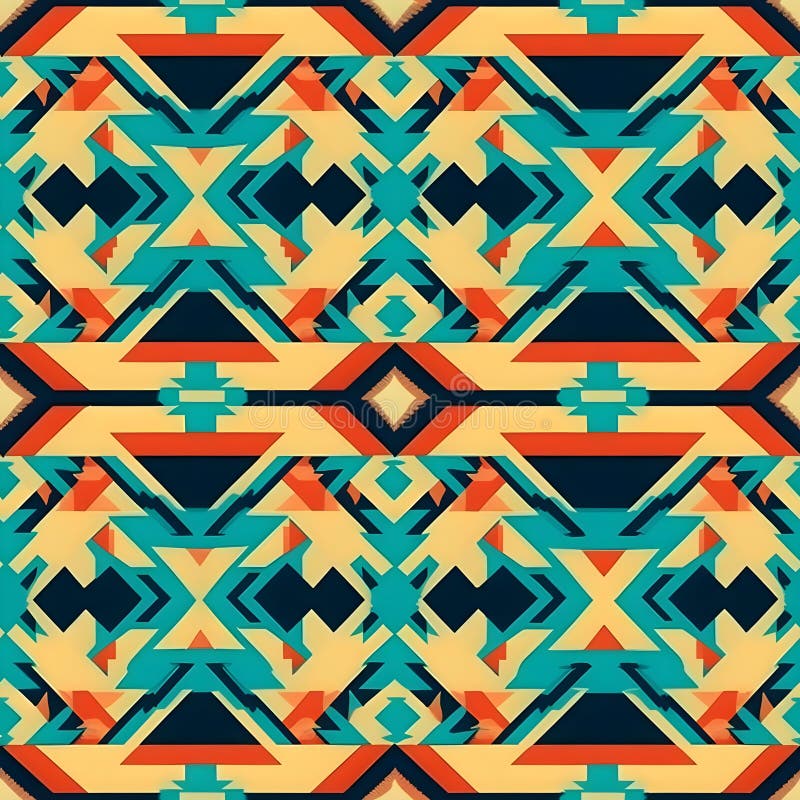 Experience Joyful Energy through Seamless Aztec Patterns Stock ...