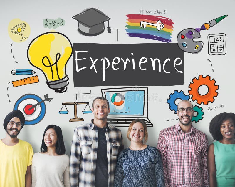 Experience Learning Exposure Drawing Icon Concept Stock Photo - Image ...