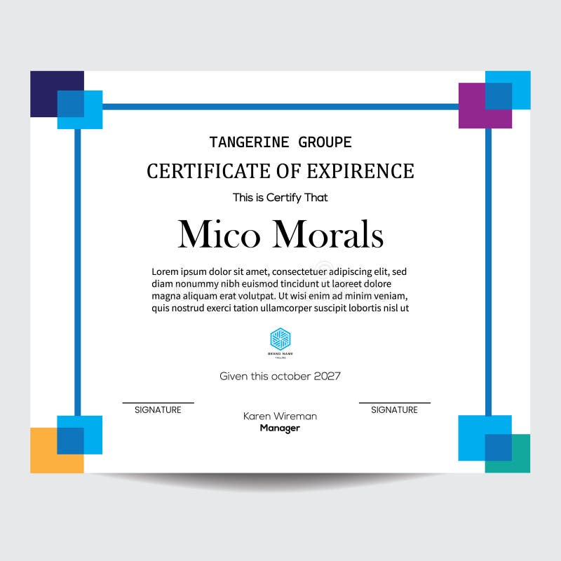 Experience Letter Template, Editable Experience Letter Template Design ...