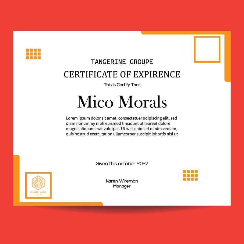 Experience Letter Template, Editable Experience Letter Template Design ...