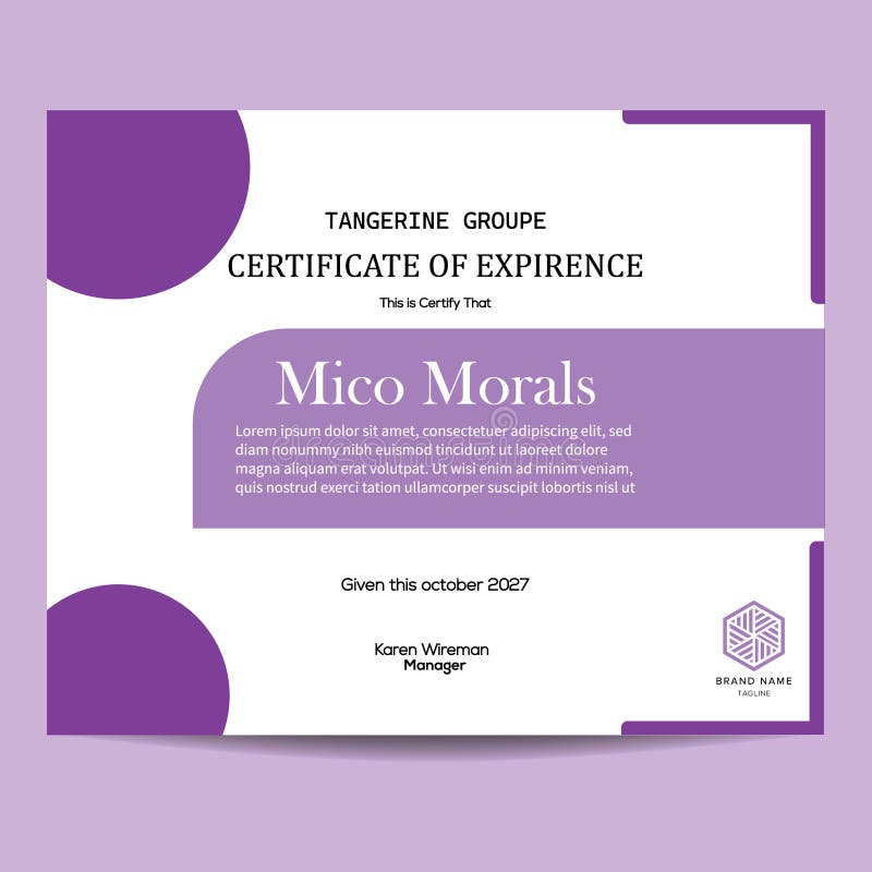 Experience Letter Template, Editable Experience Letter Template Design ...