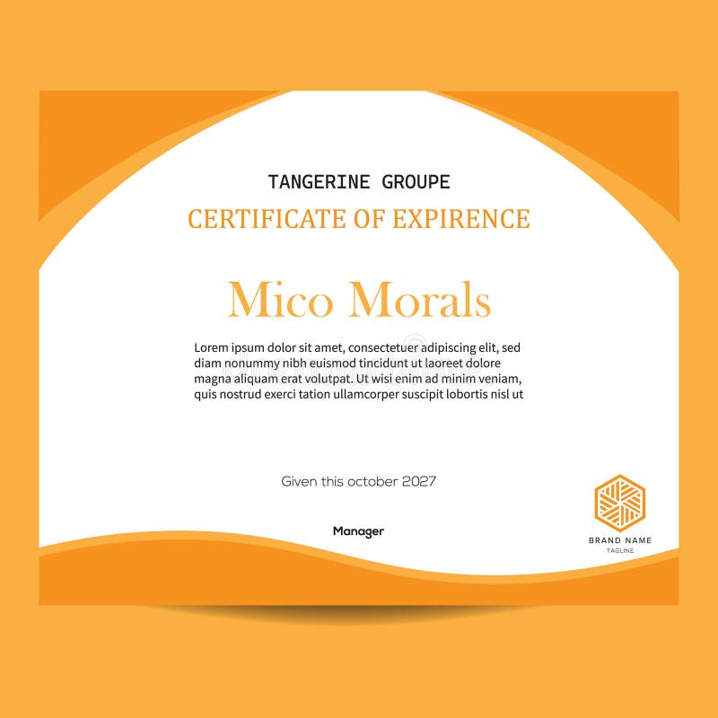 Experience Letter Template, Editable Experience Letter Template Design ...