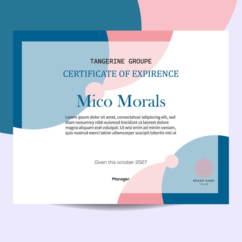 Experience Letter Template, Editable Experience Letter Template Design ...