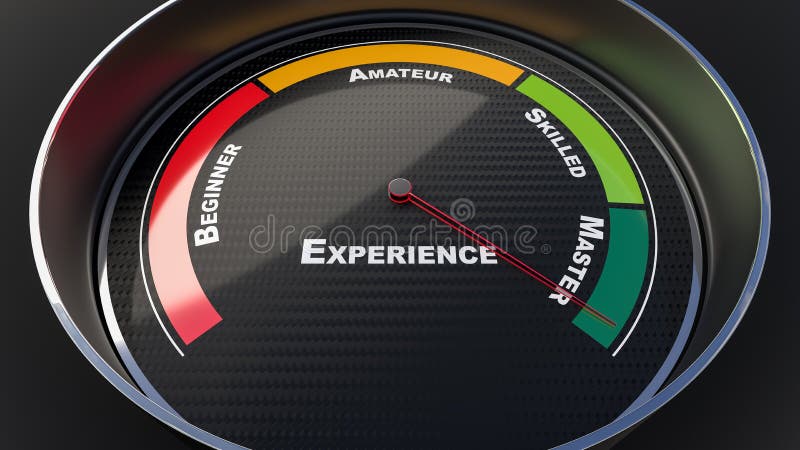 Experience level indicator stock illustration. Illustration of vehicle ...