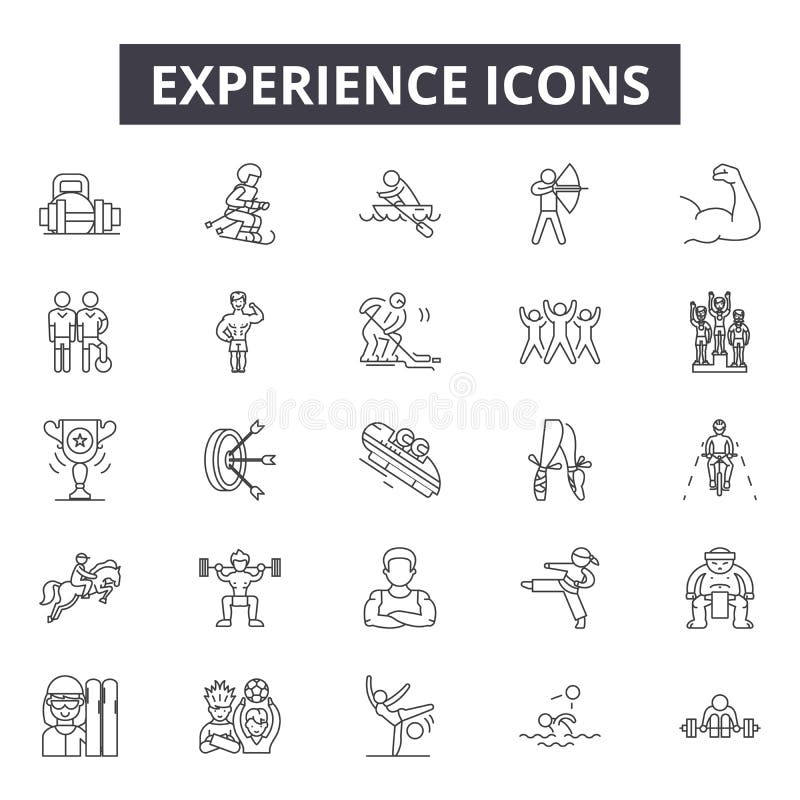 Experience Line Icons, Signs, Vector Set, Outline Illustration Concept ...