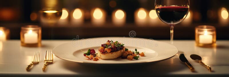 Luxurious Dining Experience Featuring Gourmet Dish and Elegant Table ...