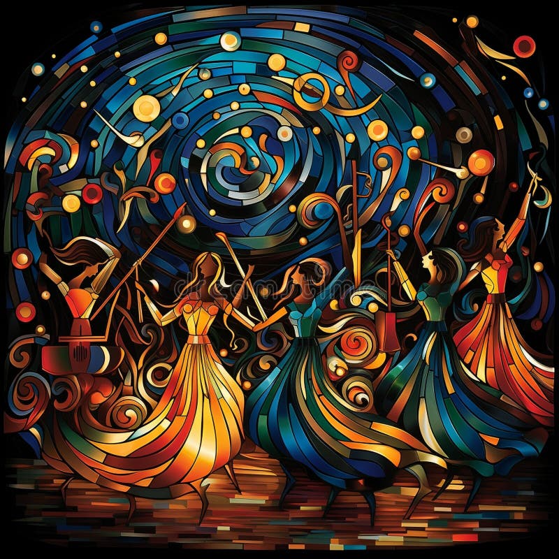 Harmony in Motion: a Dance of Musical Instruments Stock Photo - Image ...