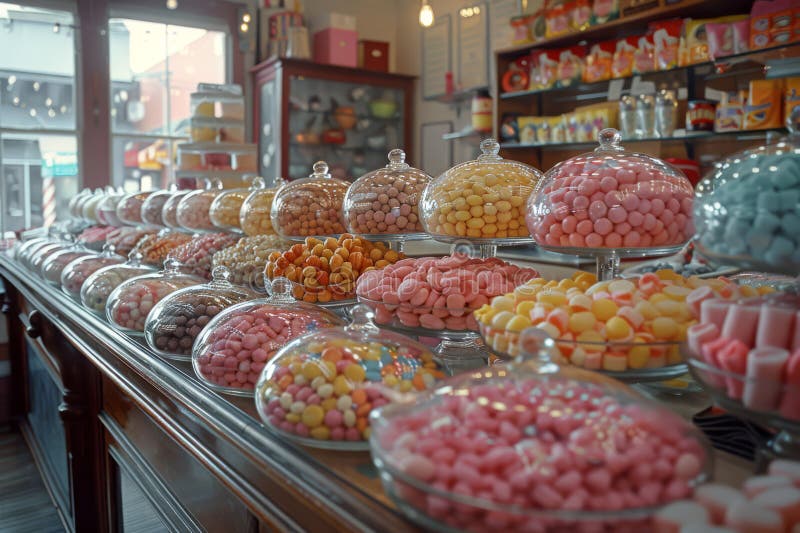 Experience the Magic of Sweet Candy Shop Stock Illustration ...
