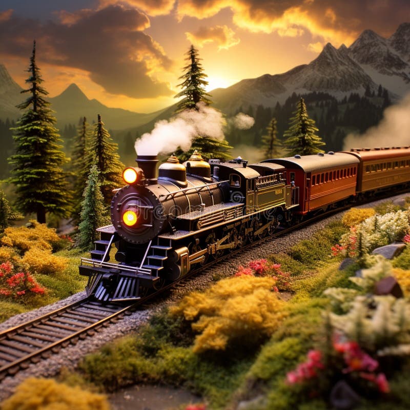 Delight in Diminutive Railways Stock Image - Image of train ...