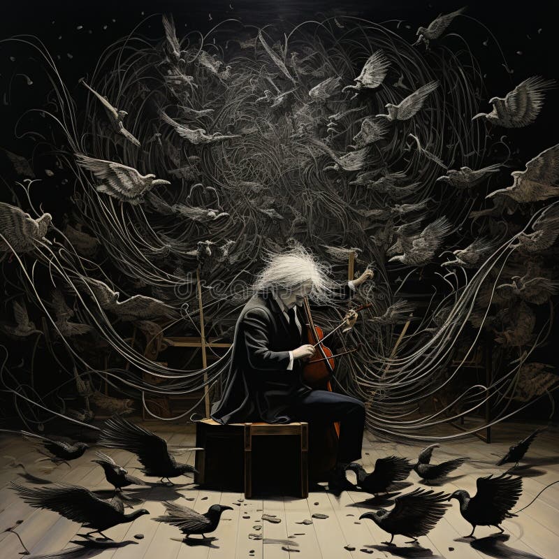 Symphony Orchestra with Feather Quills Stock Image - Image of conductor ...