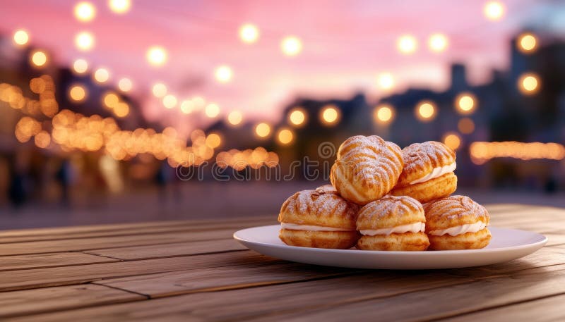 Experience the Magic of a Romantic Cafe Setting, Enhanced by Glowing ...