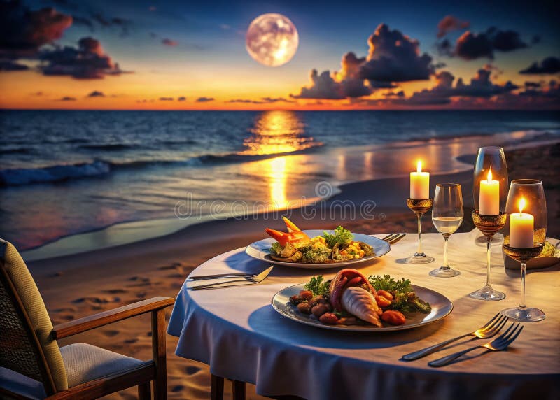 Enchanting Oceanfront Seafood Dinner Under a Full Moon a Romantic ...