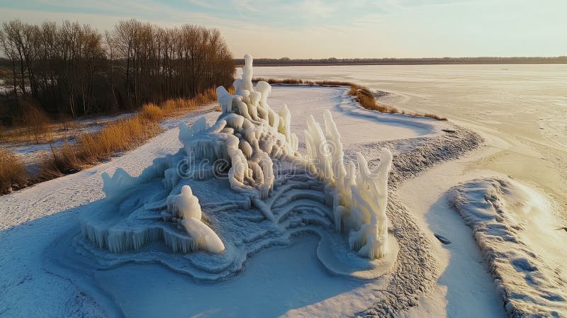 Experience the Magical Transformation of a Frozen Delta Adorned with ...