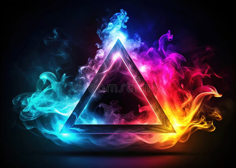 Stunning Abstract Generative Artwork Glowing Triangles Illuminated by ...