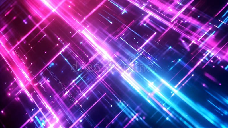 Colorful Light Beams Dance in a Vibrant Display of Patterns during a ...