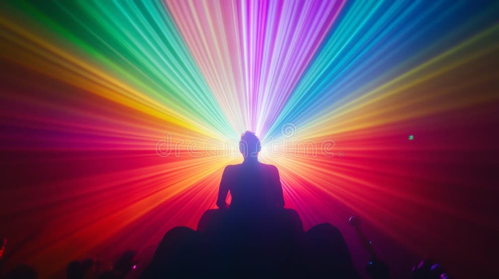 Dazzling Light Rays Fanning Out from a Central Source Creating a ...