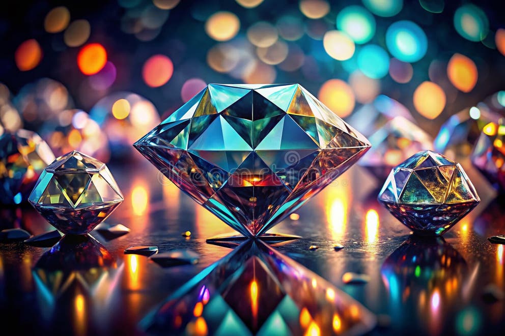 Low Poly Diamond Reflections Stunning Abstract Photography in Low Light ...