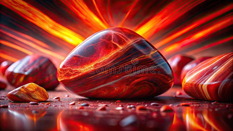 A Captivating AIGenerated Long Exposure of Ruby Red Jasper Unveiling ...